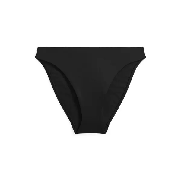 Ralph Lauren Curved Mid-rise Bikini Bottom - Black