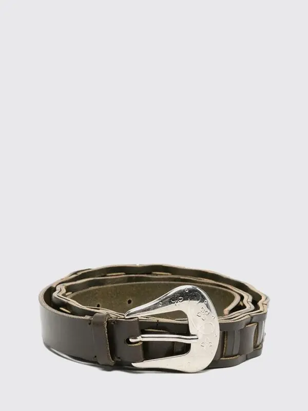 NAMACHEKO Woven Leather Belt - Green
