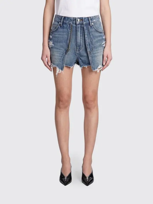 Alexander Wang Cotton Denim Mini Skirt - Blue