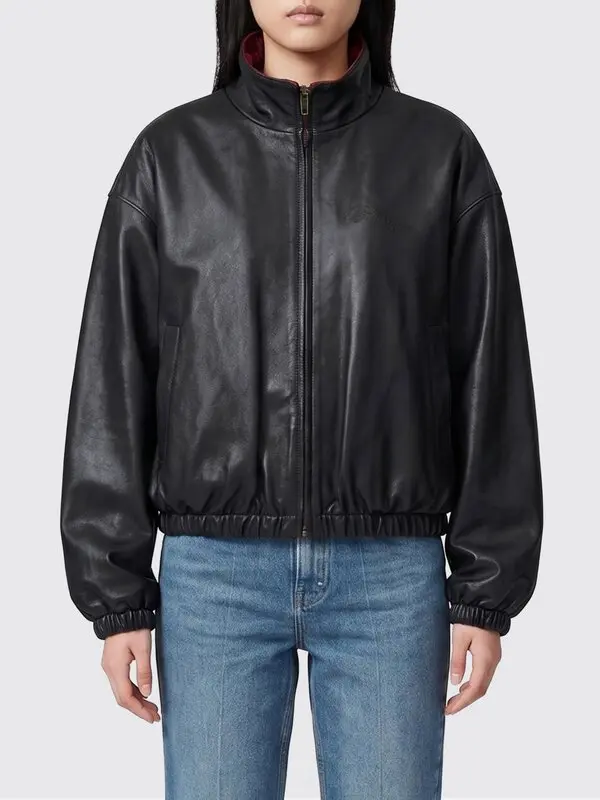 Balenciaga Lambskin Bomber Jacket - Black