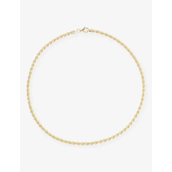 LISA GOZLAN Mini Rope 14ct -plated Sterling Silver Necklace - Gold