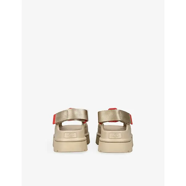 UGG Goldenglow Toggle Coated-leather Sandals - Beige