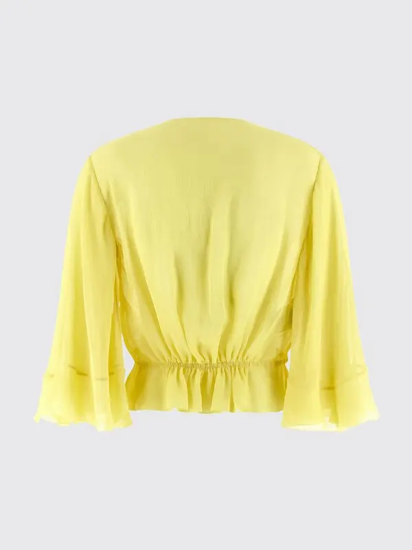 Alberta Ferretti Draped Front Tie Blouse