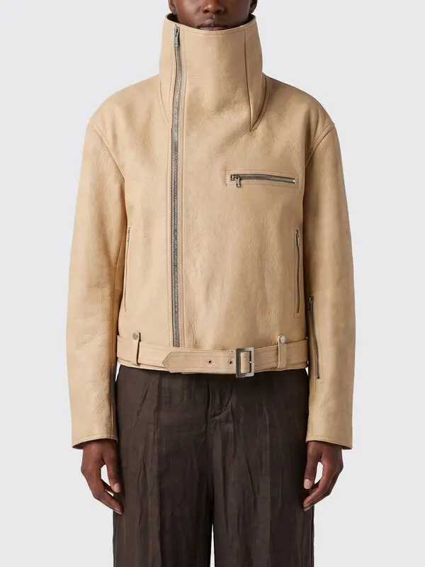 Rick Owens Leather Jacket - Beige