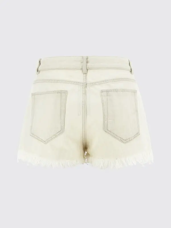 Rick Owens Cotton Denim Shorts - White