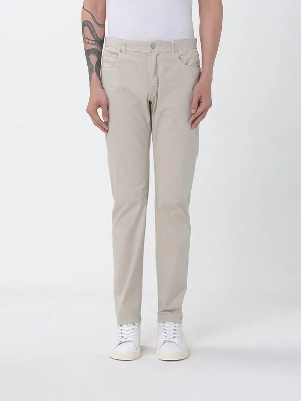 BROOKSFIELD Tailored Cotton Trousers - Beige