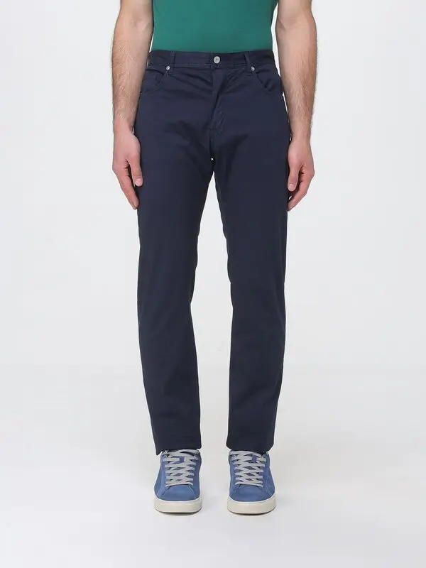 BROOKSFIELD Tailored Cotton Trousers - Navy