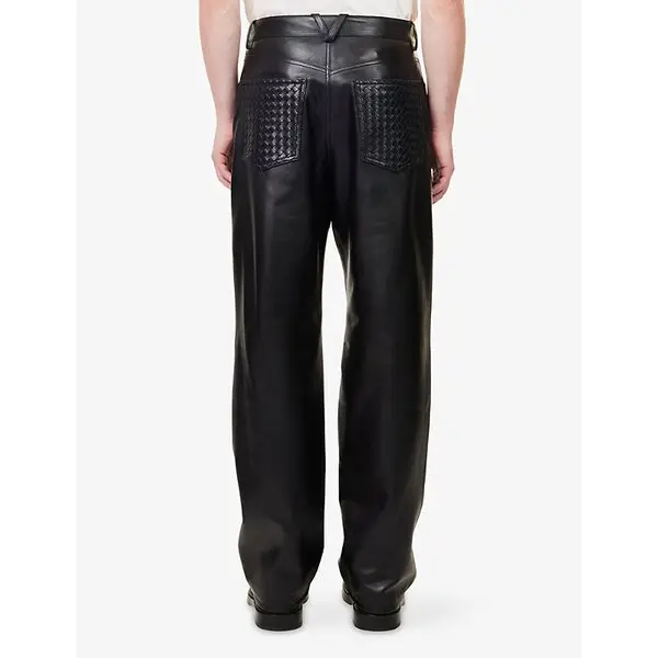 Bottega Veneta Straight Leg Leather Trousers