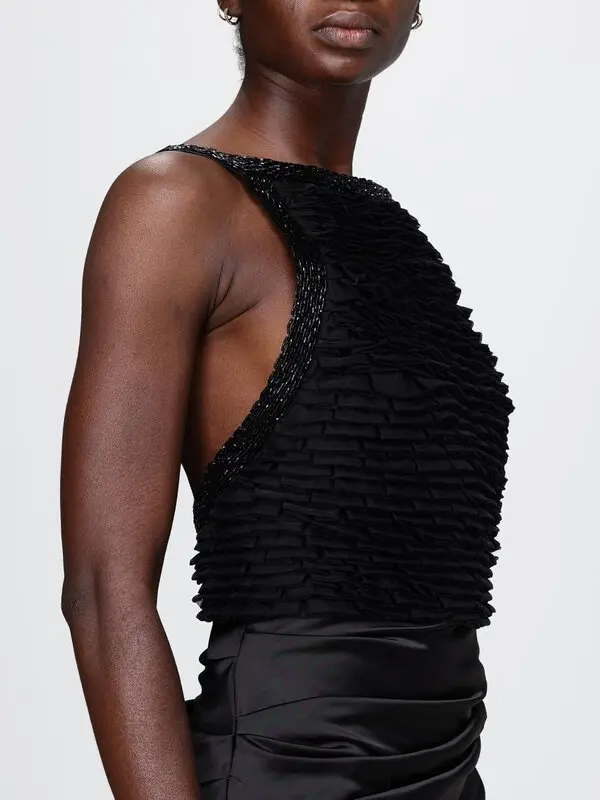 Elisabetta Franchi Long Satin And Tulle Gown