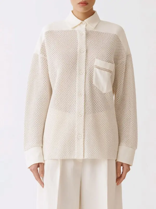 Fabiana Filippi Perforated Cotton Blend Shirt