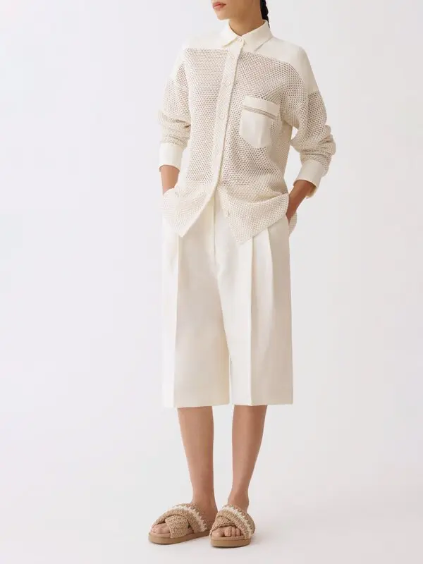 Fabiana Filippi Perforated Cotton Blend Shirt