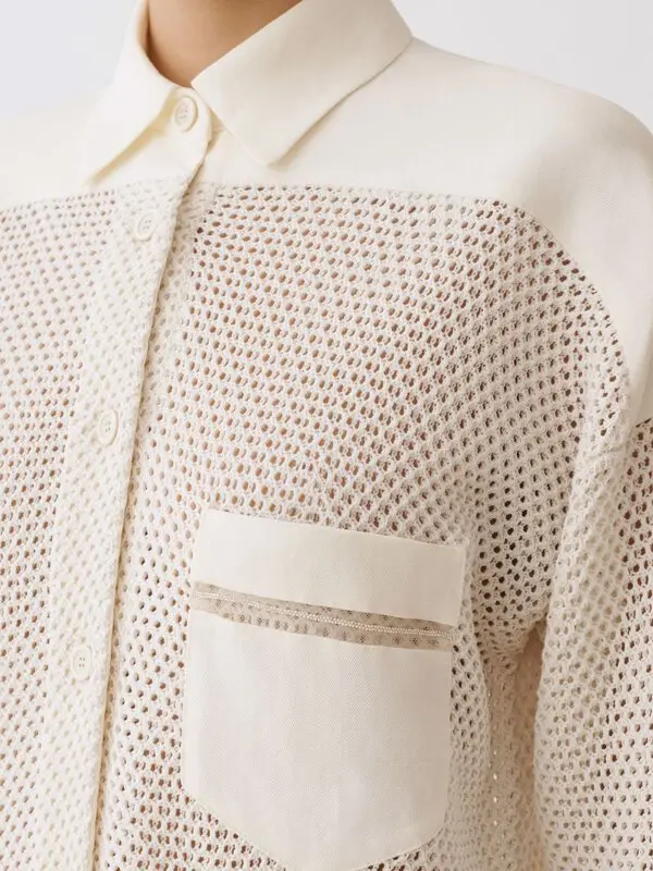 Fabiana Filippi Perforated Cotton Blend Shirt