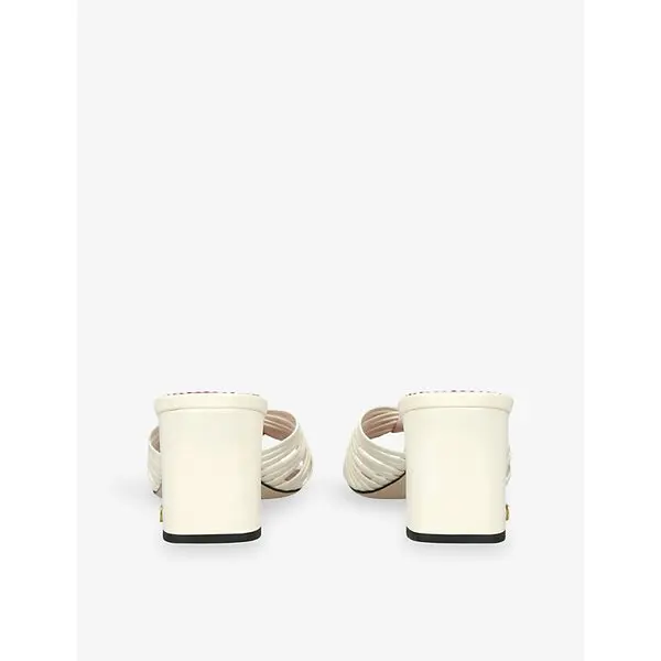 Valentino Garavani Annet 60 Leather Heeled Mules - White