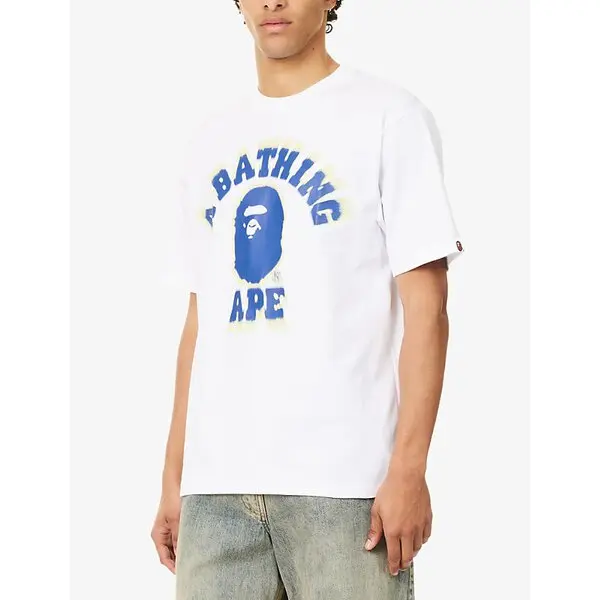 A BATHING APE Spray Graphic-print Cotton T-shirt
