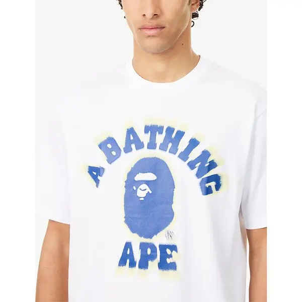 A BATHING APE Spray Graphic-print Cotton T-shirt