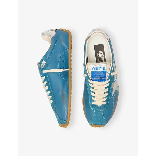 GOLDEN GOOSE Marathon Speed 50962 Leather Trainers - Blue Other