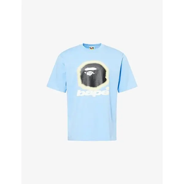 A BATHING APE Spray Ape Graphic-print Cotton T-shirt