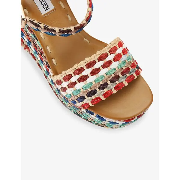 Steve Madden Saucie Heeled Raffia Wedges