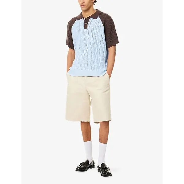 Obey Abel Short-sleeve Knitted Polo Top