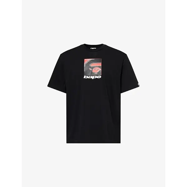 A BATHING APE Graphic-print Crew-neck Cotton T-shirt