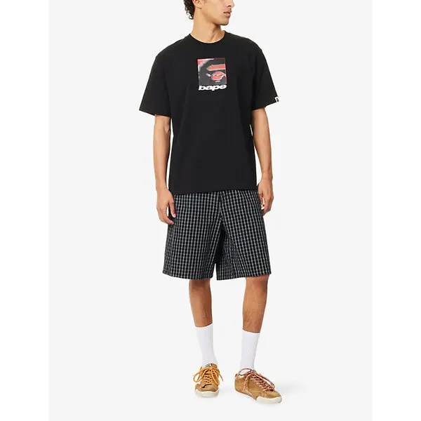 A BATHING APE Graphic-print Crew-neck Cotton T-shirt