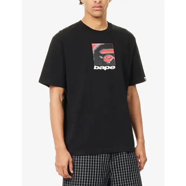 A BATHING APE Graphic-print Crew-neck Cotton T-shirt