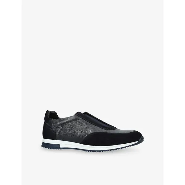 LOAKE Leather And Suede Trainers - Navy