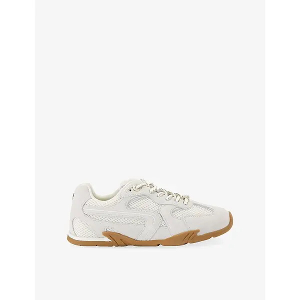 Kurt Geiger Lather Suede And Mesh Trainers - White