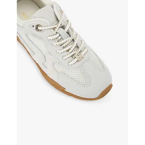 Kurt Geiger Lather Suede And Mesh Trainers - White