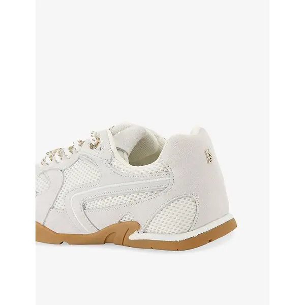 Kurt Geiger Lather Suede And Mesh Trainers - White