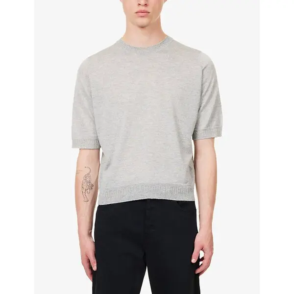 John Smedley X Bill Nighy Short-sleeve Merino Wool Top