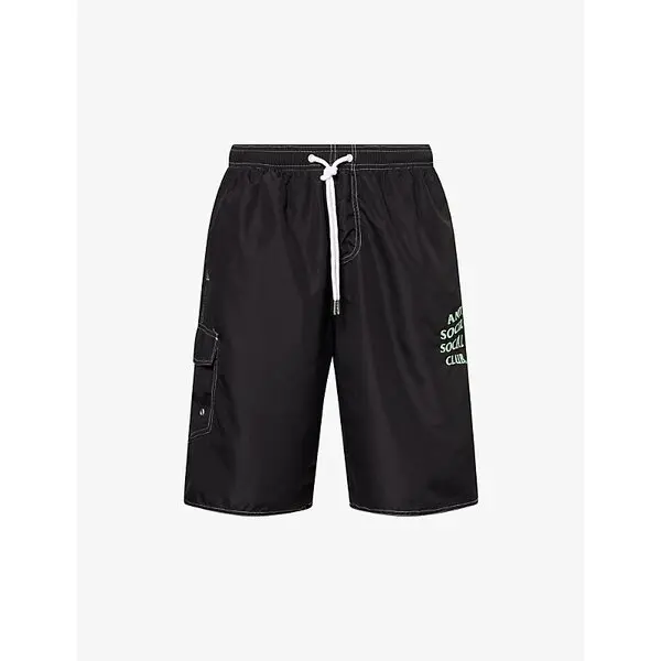 ANTI SOCIAL SOCIAL CLUB Logo-embroidered Swim Shorts