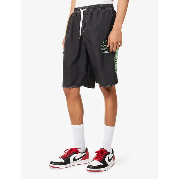 ANTI SOCIAL SOCIAL CLUB Logo-embroidered Swim Shorts