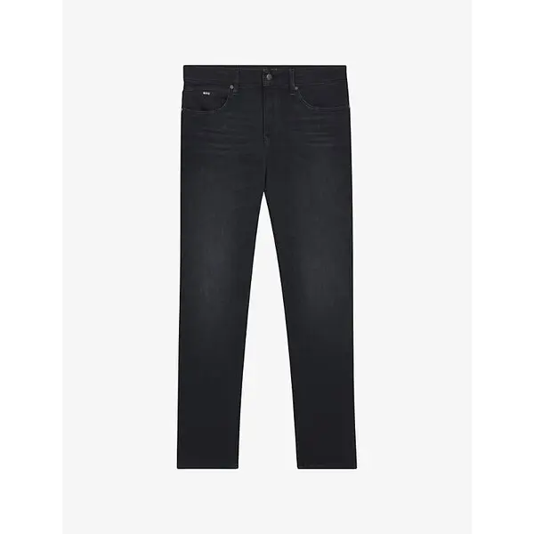 BOSS Delaware Slim-fit Stretch-denim Jeans - Charcoal