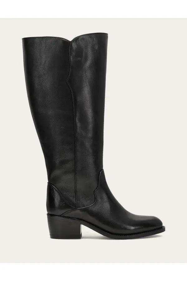 THE FRYE COMPANY Carson 2 Piping Tall Wide Calf Boots - Black