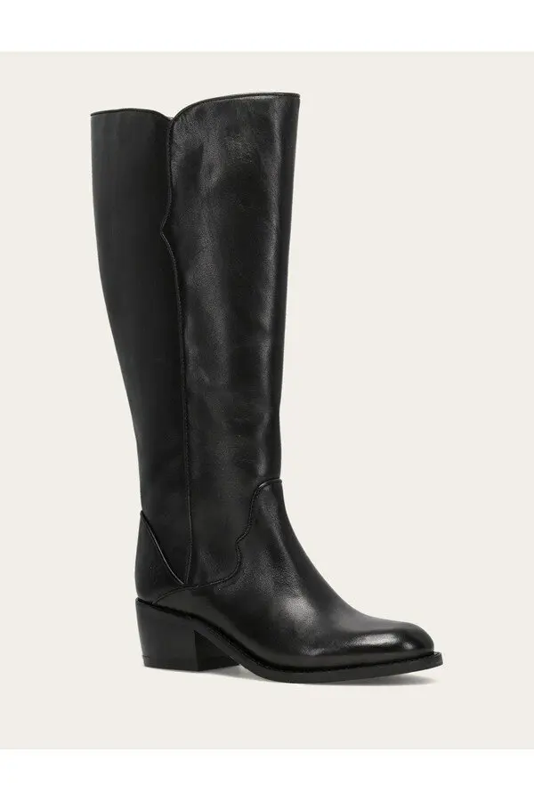 THE FRYE COMPANY Carson 2 Piping Tall Wide Calf Boots - Black