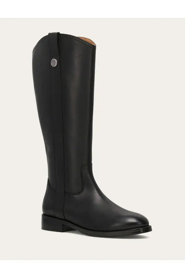 THE FRYE COMPANY Melissa Button Tall Inside Zip Wide Calf Boots - Black