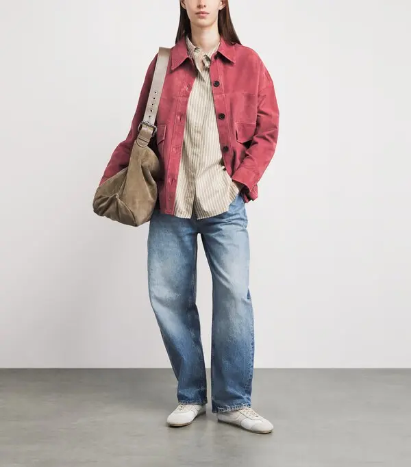 ARMA Lamb Suede Kaylee Shacket - Pink