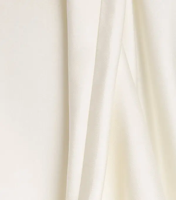 Sandro Satin Lace-trim Maxi Dress