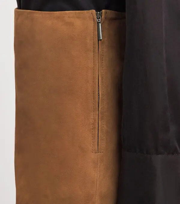 ARMA Lamb Suede Mini Skirt - Beige