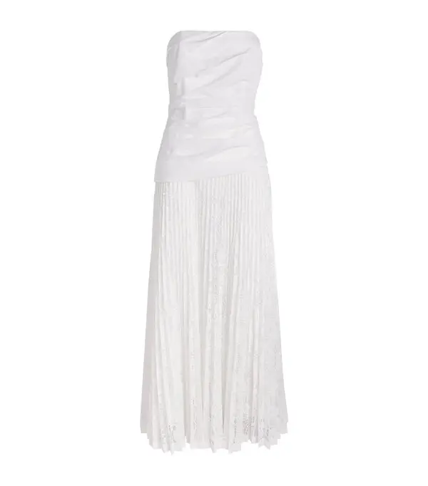 Simkhai Lace-trim Annalise Midi Dress - Ivory