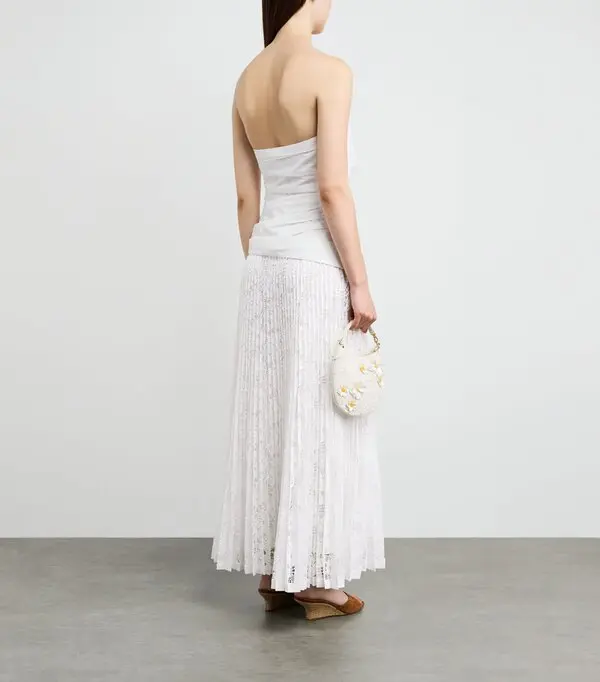 Simkhai Lace-trim Annalise Midi Dress - Ivory