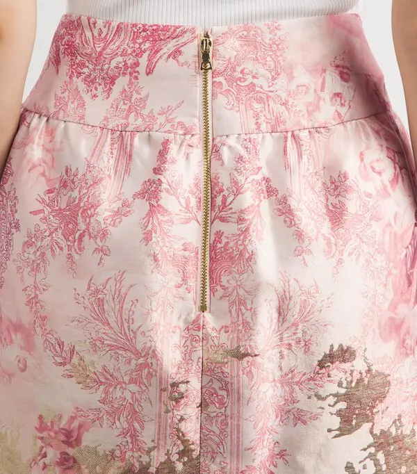 Alice + Olivia Satin Ella Mini Skirt - Pink