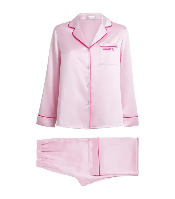 MANITO Mulberry Silk Macaron Pyjamas - Pink