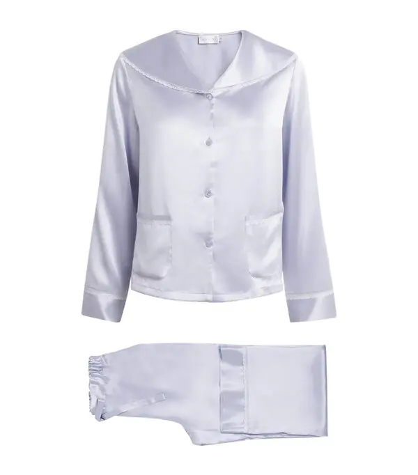 MANITO Mulberry Silk Effie Pyjamas - Purple
