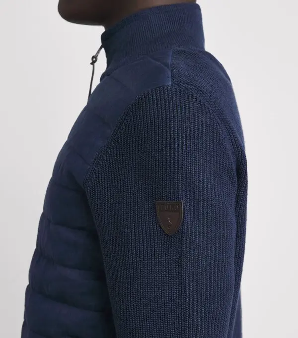 Polo Ralph Lauren Linen Padded Hybrid Jacket - Navy