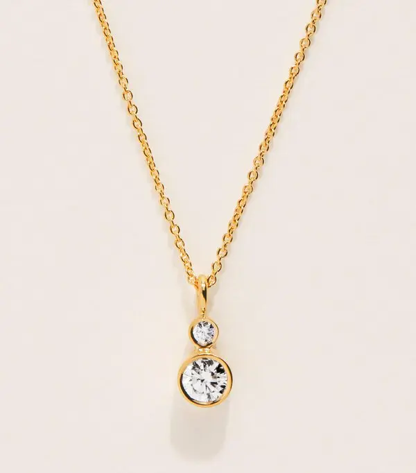 Sophie Bille Brahe Yellow And Diamond Lou Simple Necklace - Gold