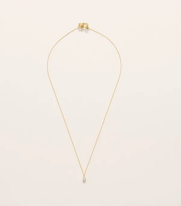 Sophie Bille Brahe Yellow And Diamond Lou Simple Necklace