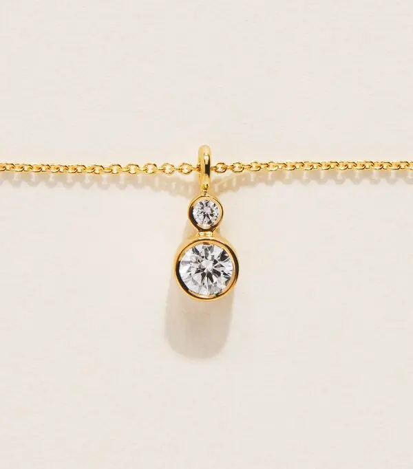 Sophie Bille Brahe Yellow And Diamond Lou Simple Necklace