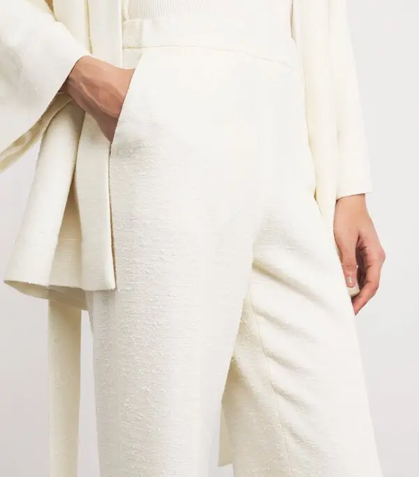 NOMADISSEM Wool-silk-linen Blend Trousers